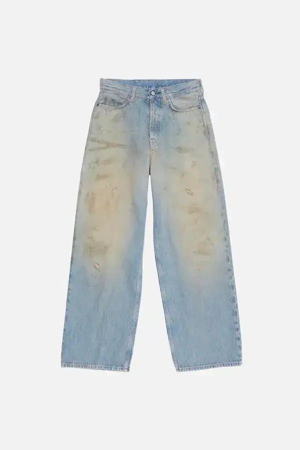 Acne Studios 2023 Penicillin Super Baggy Fit Jeans - Mid Blue